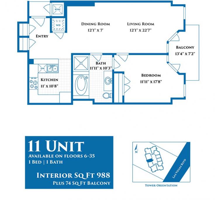 2700 Las Vegas Boulevard #1611, Las Vegas, NV 89109 at Sky Las Vegas