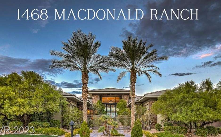 1468 Macdonald Ranch Drive, Henderson, NV 89012 in Macdonald Highlands ...